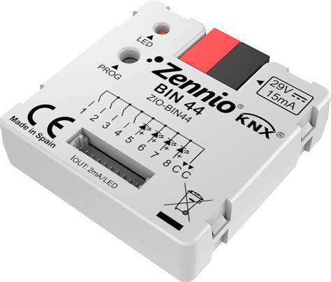 Zennio Zio Bin44 Knx Tasterinterface Universal 4 Fach 4 Ausgänge
