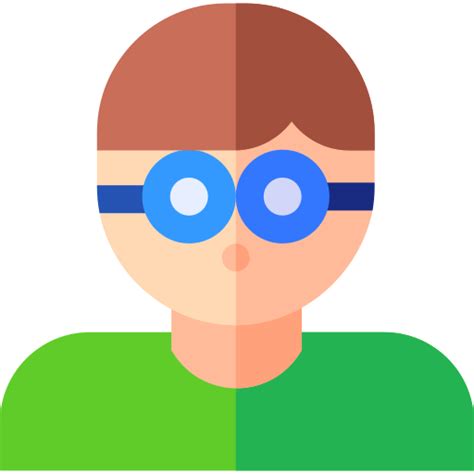 Nerd Basic Straight Flat Icon
