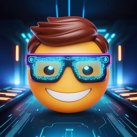Cute Nerd Emoji For Social Media Premium Ai Generated Image