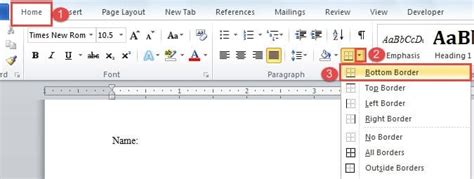 How To Create Fillable Underline In Word Methods