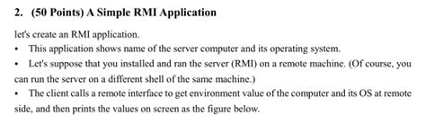 Solved 2 50 Points A Simple Rmi Application Lets Create