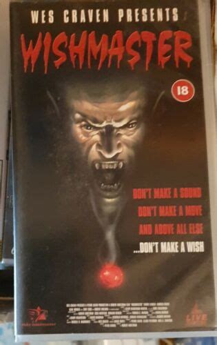 Wes Craven Presents Wishmaster VHS Video Tape Horror Robert Englund NEW ...