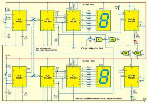 Digital Frequency Comparator Circuit Diagram