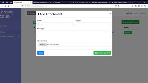 how to send emails and attachments using a laravel web application
