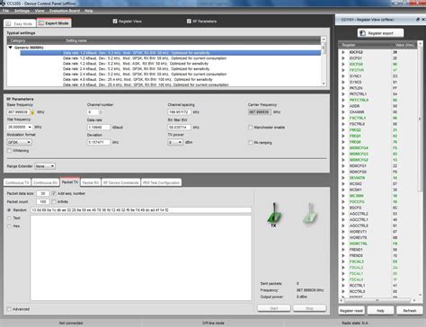 SmartRF Studio 7 Exporting Register Other Wireless Technologies Forum Other Wireless TI