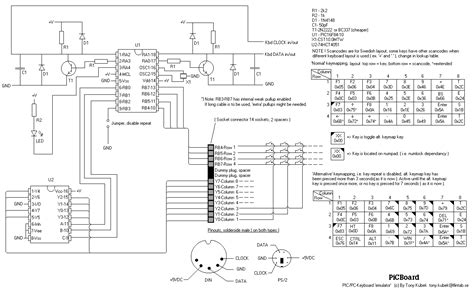 Tony Kubeks Pc Keyboard Emulator Using A Pic16f84