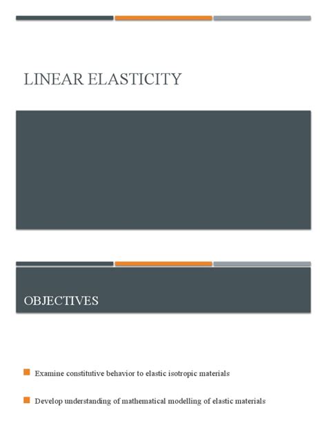 Mom Ii Lec 6 Linear Elasticity Pdf Elasticity Physics Youngs