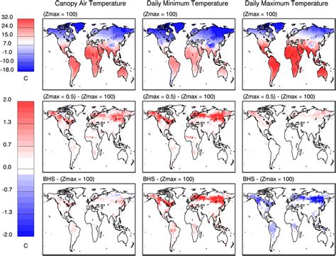 Top Row Mean Annual Canopy Air Space Temperature Left Mean Annual Download Scientific