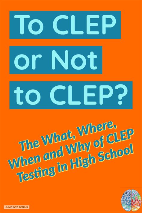 To Clep Or Not To Clep Jump Into Genius Homeschool High School High School Credits High