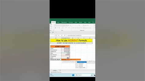Excel Accrint Formula Tutorial How To Calculate Accrued Interest
