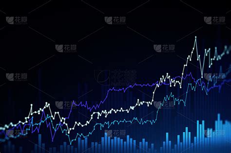 股票市场和金融图形界面在深蓝色的背景 股票市场和金融图形界面在深蓝色的背景