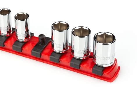 1 4 Inch Drive X 18 Inch Socket Rail 20 Clips Red Tekton Usa