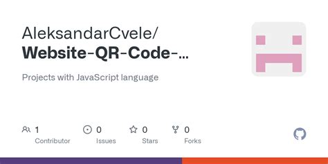 GitHub AleksandarCvele Website QR Code Generator Projects With JavaScript Language