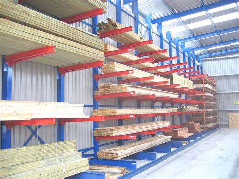 Warehouse Steel Cantilever Racking For Long Timber Storage Rack And Shelf