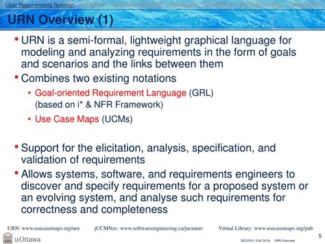 Ppt User Requirements Notation Urn Powerpoint Presentation Free