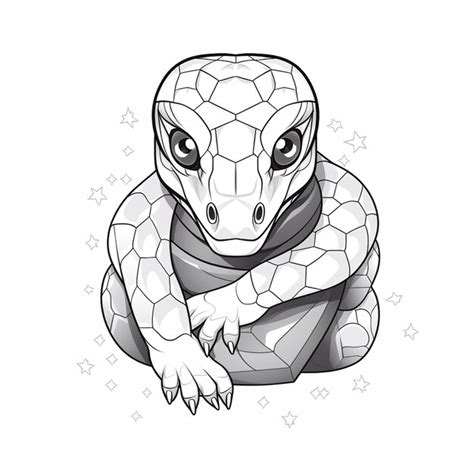 Premium Ai Image Diamond Python Illustration Cute Angel Cute Coloring