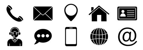 Contacte Nos Conjunto De ícones Colecção De ícone De Site Cartão De