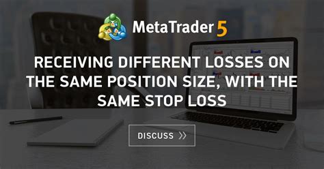 Receiving Different Losses On The Same Position Size With The Same