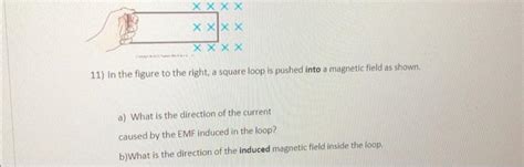 Solved In The Figure To The Right A Square Loop Is Chegg