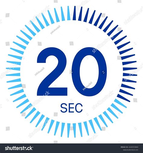 20 Secondsconcept Timetimer Iconvector Illustrationcircle Time Stock