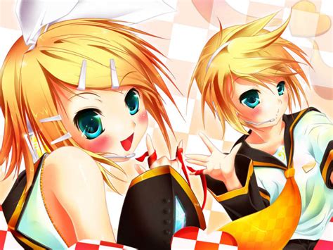 Nironiro Kagamine Len Kagamine Rin Vocaloid Bad Id Bad Piapro Id Boy Girl Aqua Eyes