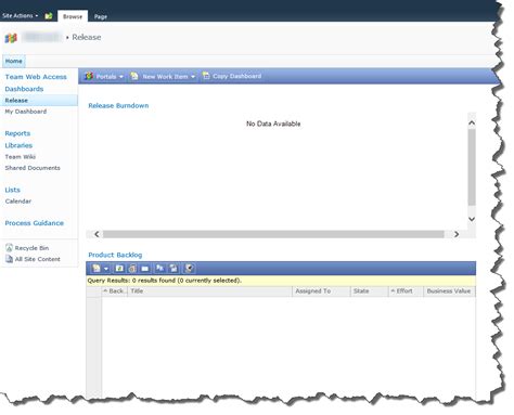 how to display sprint burndown report in vs scrum 1 0 portal dashboard
