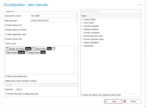 Error On Add Barcode Action