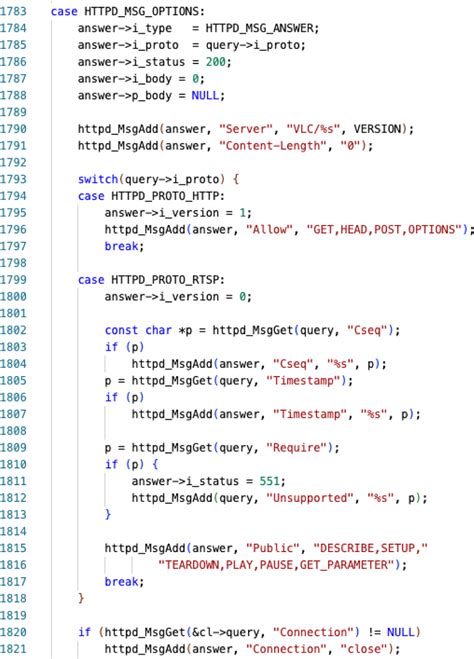 Location Of The Vlc Rtspd Match Perl Search Pattern Within Vlcs Source