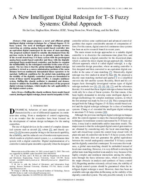 Pdf A New Intelligent Digital Redesign For Ts Fuzzy Systems Global Approach