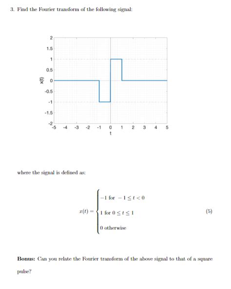 Solved Find The Fourier Transform Of The Following Chegg