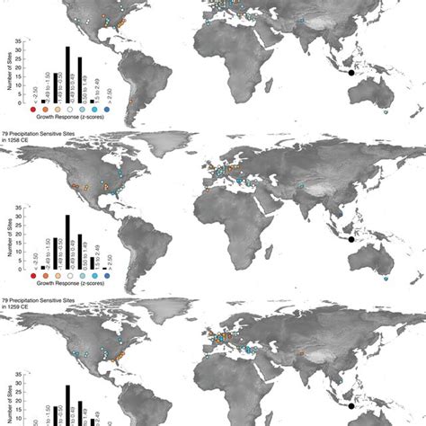 Growth Response Of 79 Precipitation Sensitive Tree Ring Width Trw