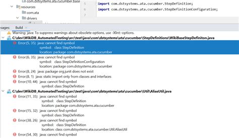 Selenium Build Failed On Cucumber Import Stack Overflow