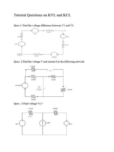 Questions Kvl And Kcl 2 Pdf Teaching Methods And Materials Questions Kvl And Kcl 2 Pdf Teaching Methods And Materials