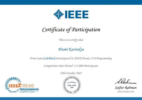Piumi Kavindya On Linkedin Ieeextreme17 Codingmarathon