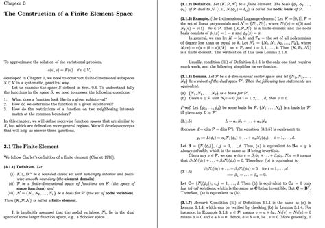 Solved The Construction Of A Finite Element Space To