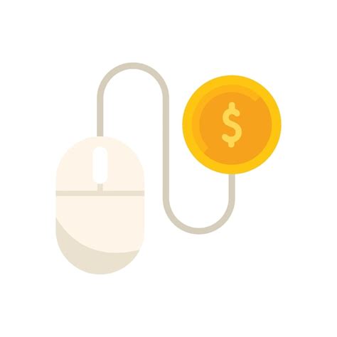 Premium Vector Mouse Click Monetize Icon Flat Vector Media Strategy Lead Profit Isolated