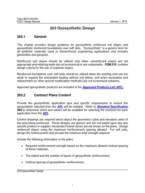 Fdot Geosynthetics Design Pdf Geotechnical Engineering Civil Engineering
