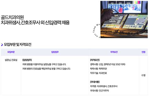 골드치과의원 치과위생사 간호조무사 외 신입경력 채용 공모전 대외활동 링커리어