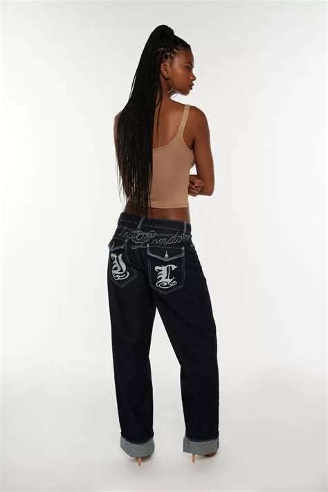 Jaded London Sonic Embroidered Baggy Jean | Urban Outfitters