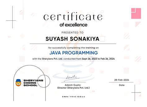 Suyash Sonakiya On Linkedin Java Programming Certification
