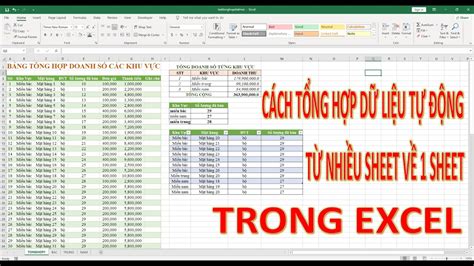 CÁch GỘp DỮ LiỆu TỰ ĐỘng TỪ NhiỀu Sheet KhÁc Nhau Trong Excel Hay KhÔng DÙng Vba Youtube