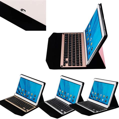 Luxury Ultrathin Detachable Aluminium Blutooth Keyboard Case Cover Bag With Kickstand For