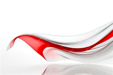 Premium Photo Abstract Composition Of Red Undulating Forms On A White Background