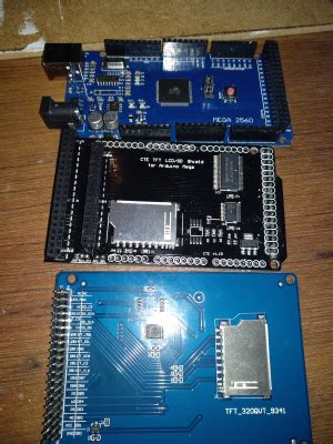 Arduino Mega CTE TFT LCD Shield For Mega Tft QVT No Image Displays