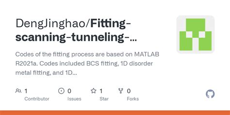 Github Dengjinghao Fitting Scanning Tunneling Spectroscopy Codes Of