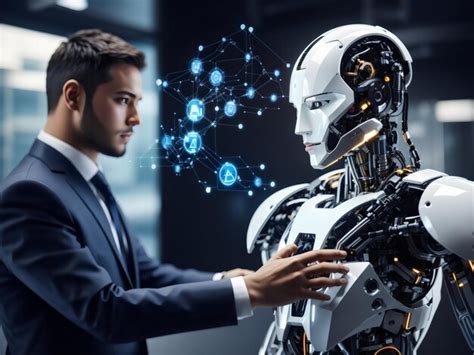 Premium AI Image Businessman Using Automation Technology And Machine Learning In Business