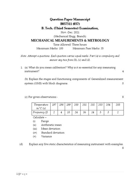 Csvtu Mmm Pdf Flow Measurement Applied And Interdisciplinary Physics