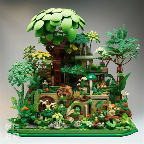 打造绿色家居，ai绿植乐高式积木图片 Ai乐高图片素材 花瓣网