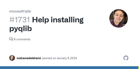 Help Installing Pyqlib Issue 1731 Microsoft Qlib GitHub