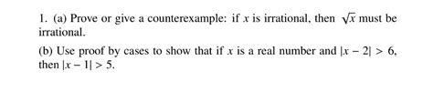 solved v must be 1 a prove or give a counterexample if x